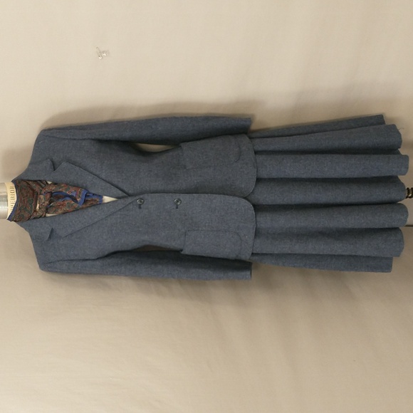 Vintage | Skirts | Vintage Irish Handwoven Tweed Skirt Blazer Suit Blue ...